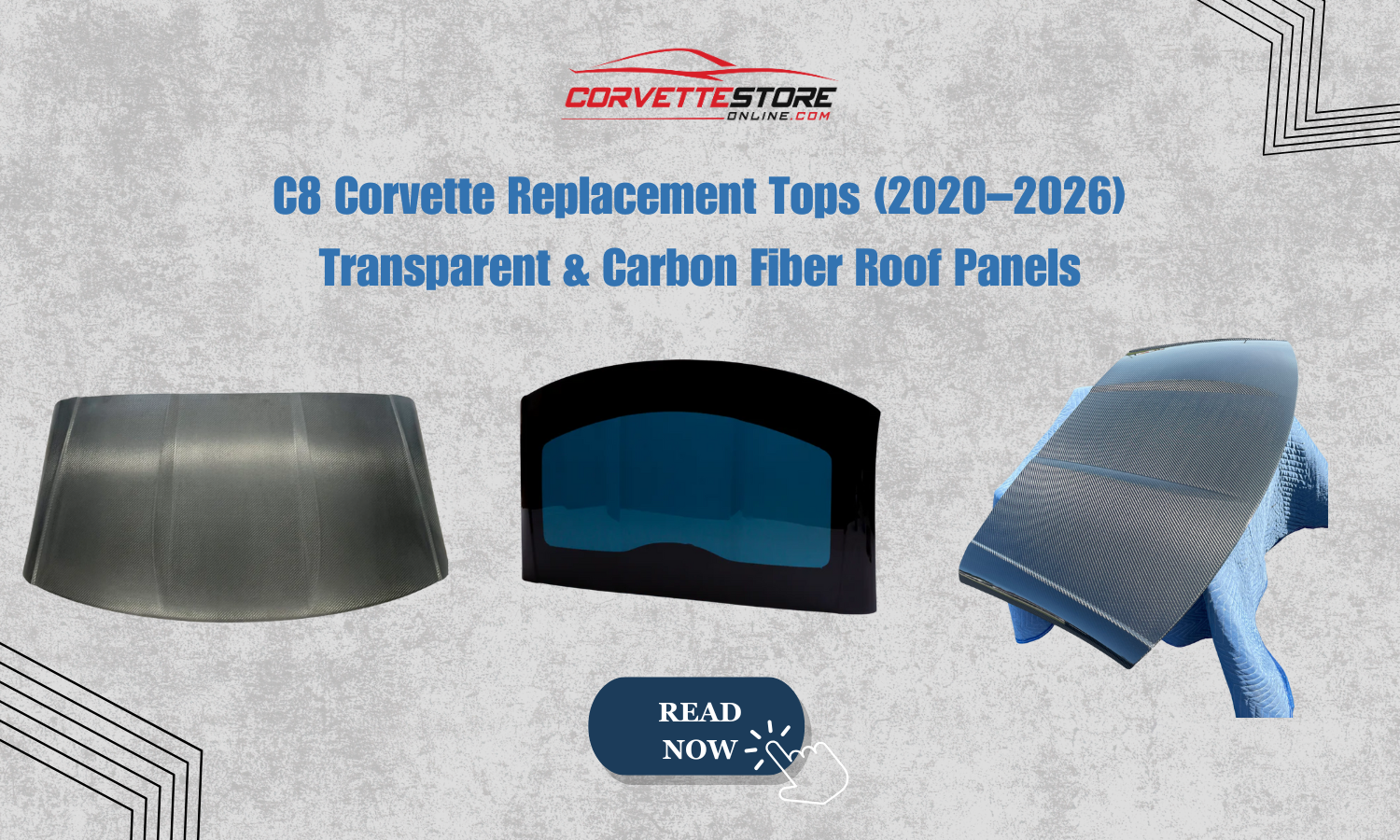 C8 Corvette Replacement Tops (2020–2026) | Transparent & Carbon Fiber