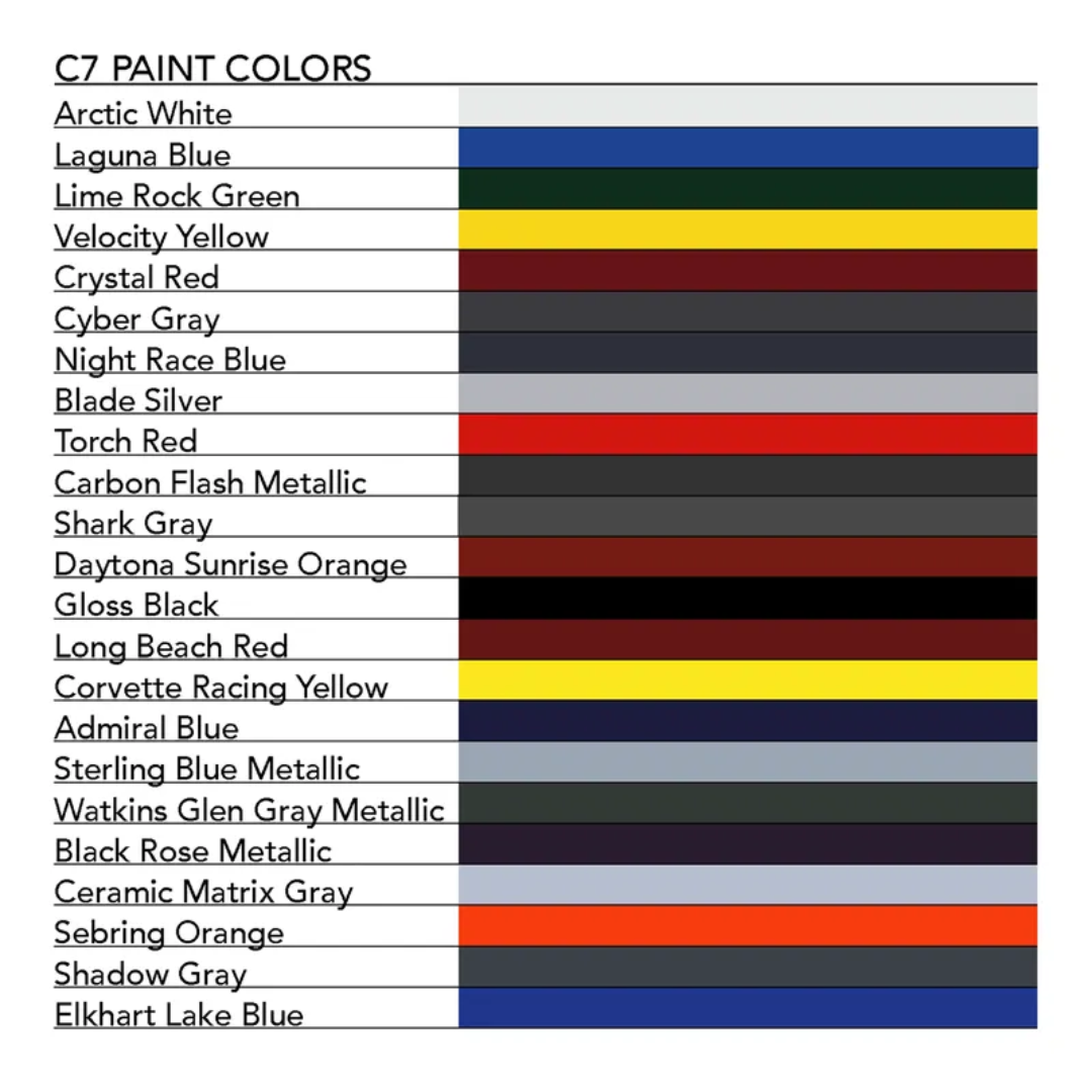 AAA C7 Paint Colors - Custom Paint