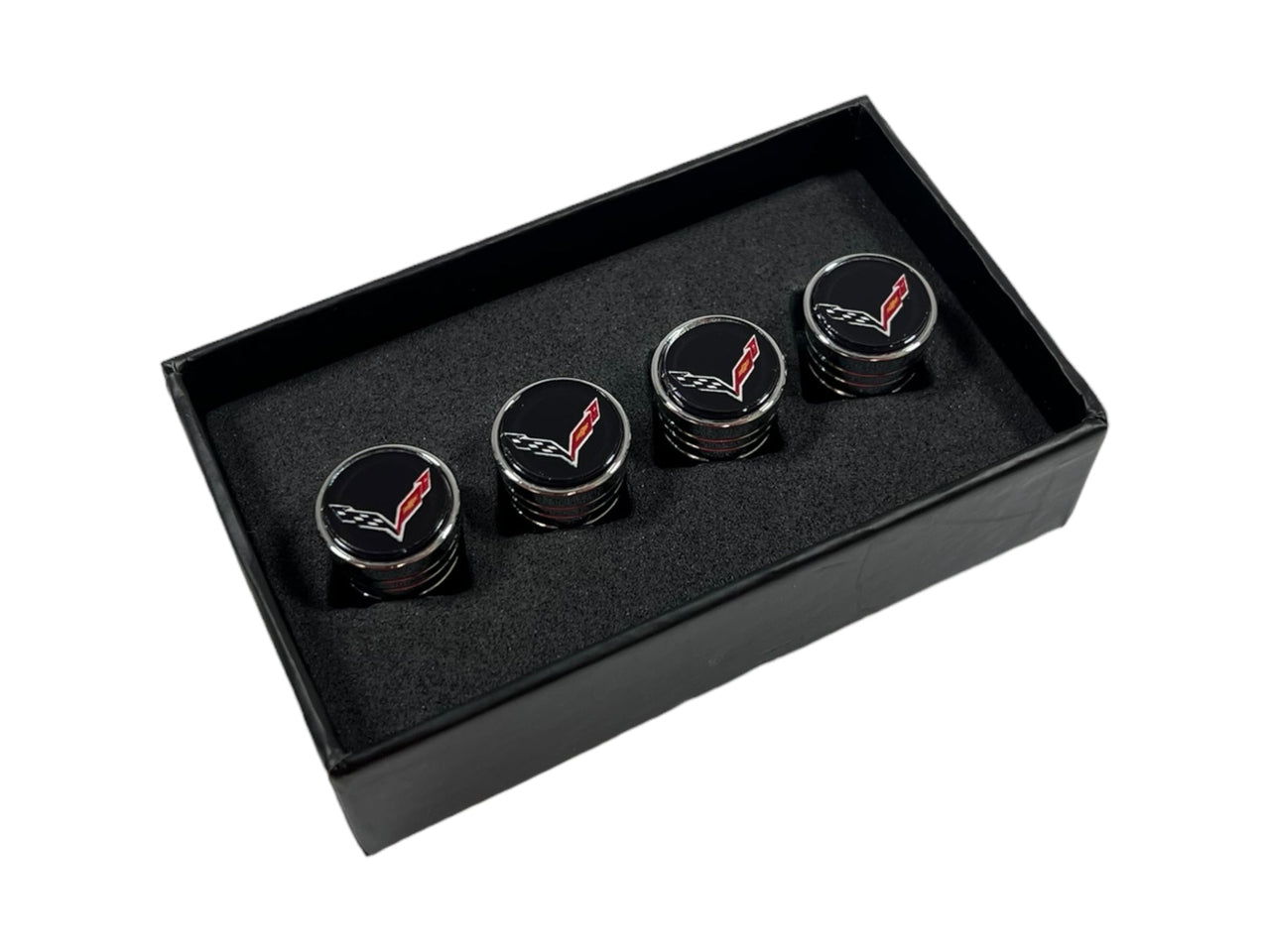 Chevrolet Corvette C7 Chrome Tapered Valve Stem Caps