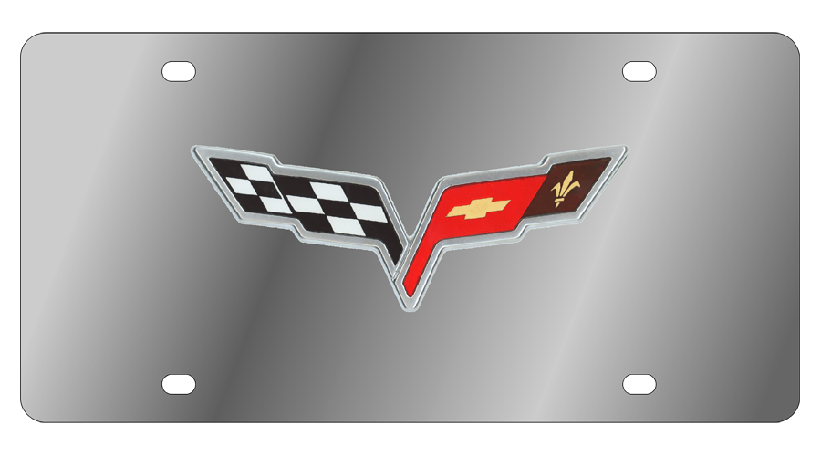 Corvette C6 OEM Stainless Steel License Plate | Corvette Store Online