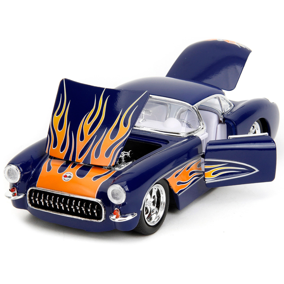 1957 Chevy Corvette Flame Graphics 1/24 Diecast | CorvetteStoreOnline