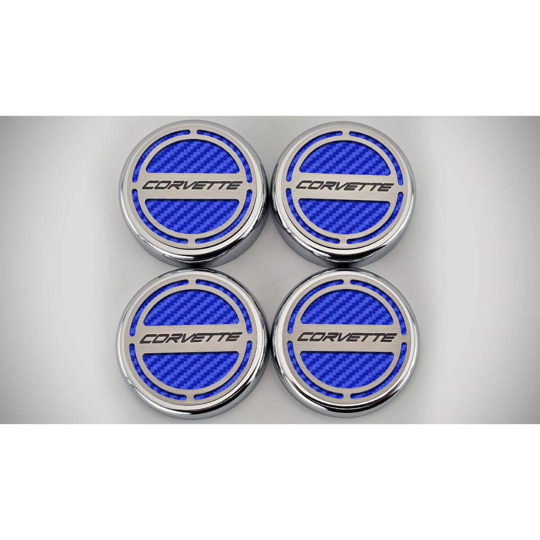 2020-2024 C8 Corvette Coupe - Cap Cover Set 4pc Carbon Fiber Inserts ...