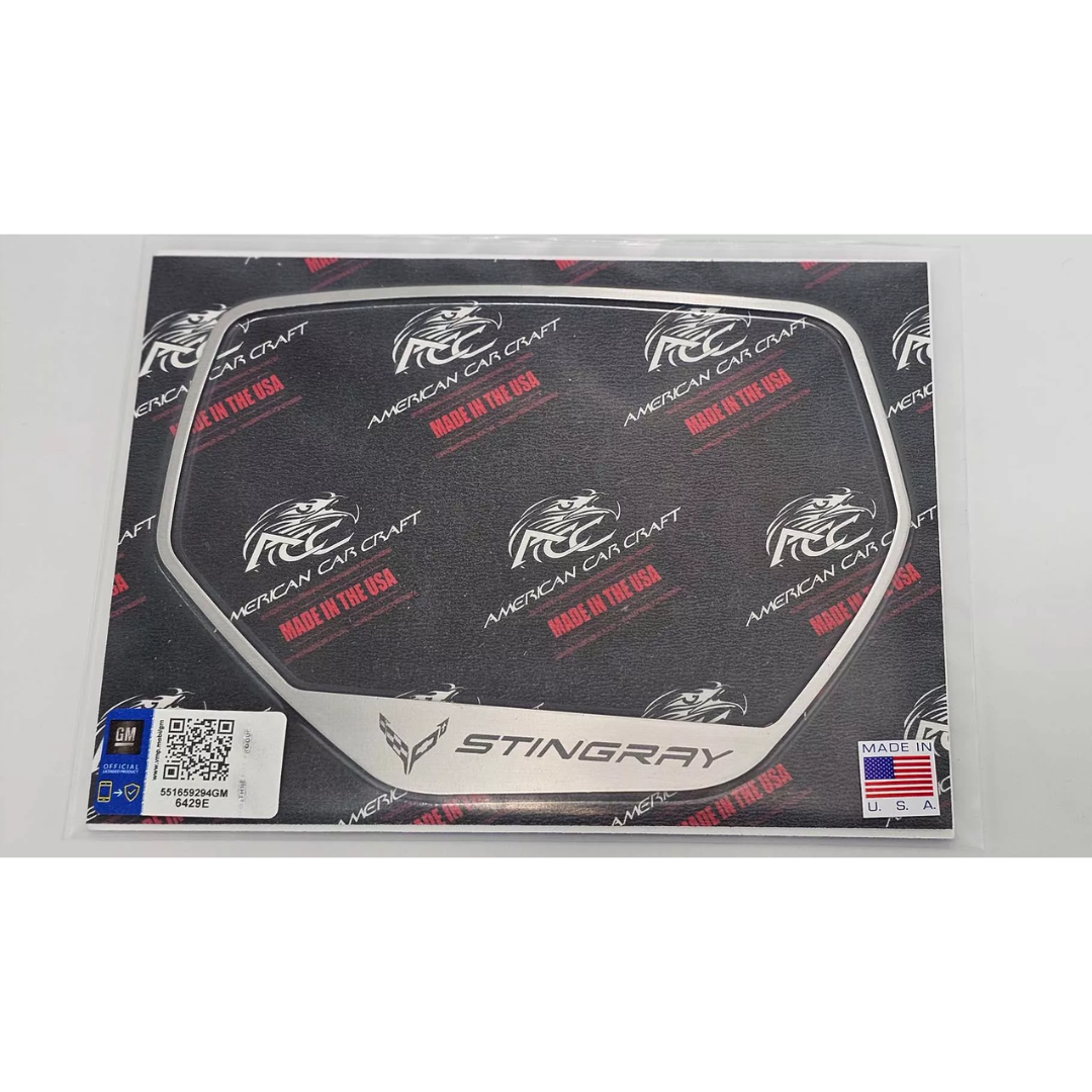 2020-2024 C8 Corvette - Side Mirror Trim STINGRAY Style | Brushed ...