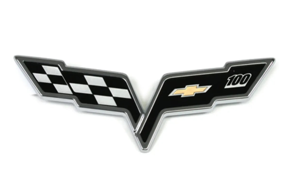 C6 Corvette Centennial Crossed Flags Emblem | Corvette Store Online