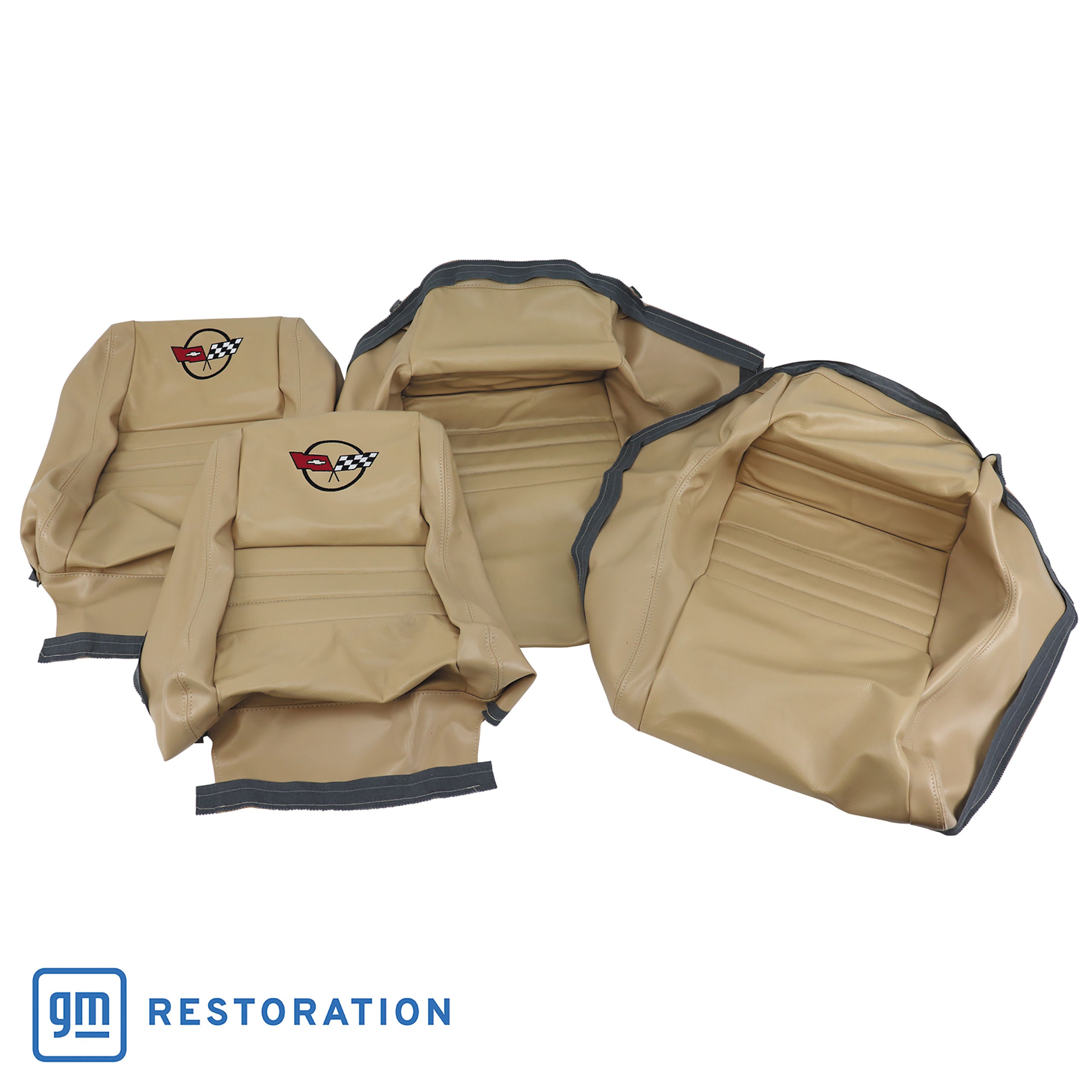 1979-1980 Corvette Embroidered OE Style Seat Covers - Doeskin Leather ...