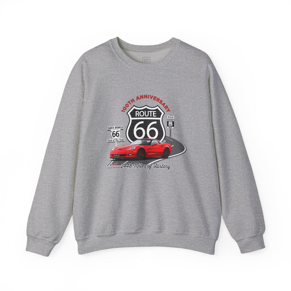 C6 Corvette Route 66 100th Anniversary Cotton Blend Sweatshirt