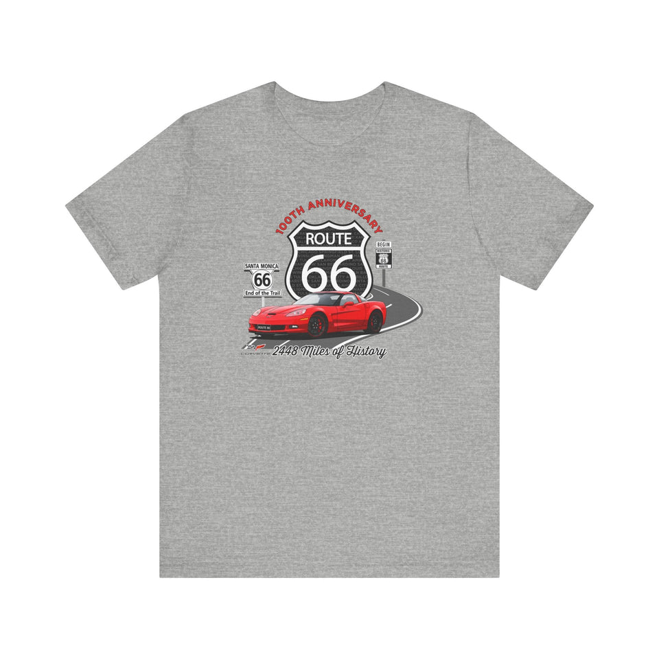 C6 Corvette Route 66 100th Anniversary Short Sleeve Tee