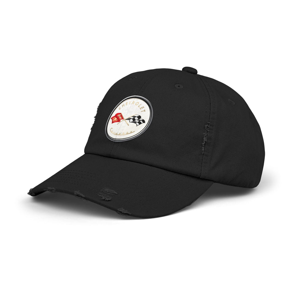 Corvette C1 Flag Logo Distressed Cap
