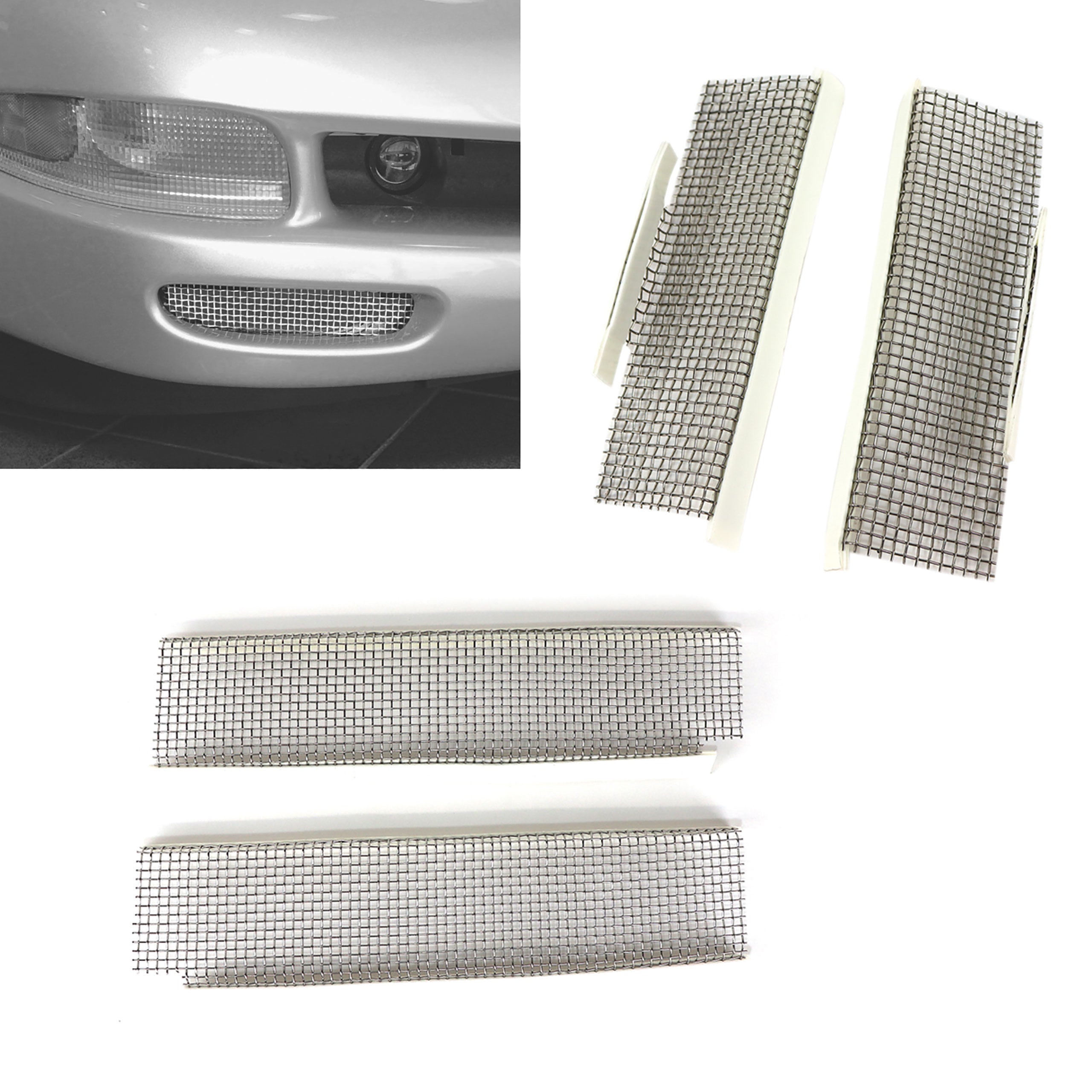 1997-2004 Corvette Front Bumper & Cove Screens - 6pc Set - Stainless ...