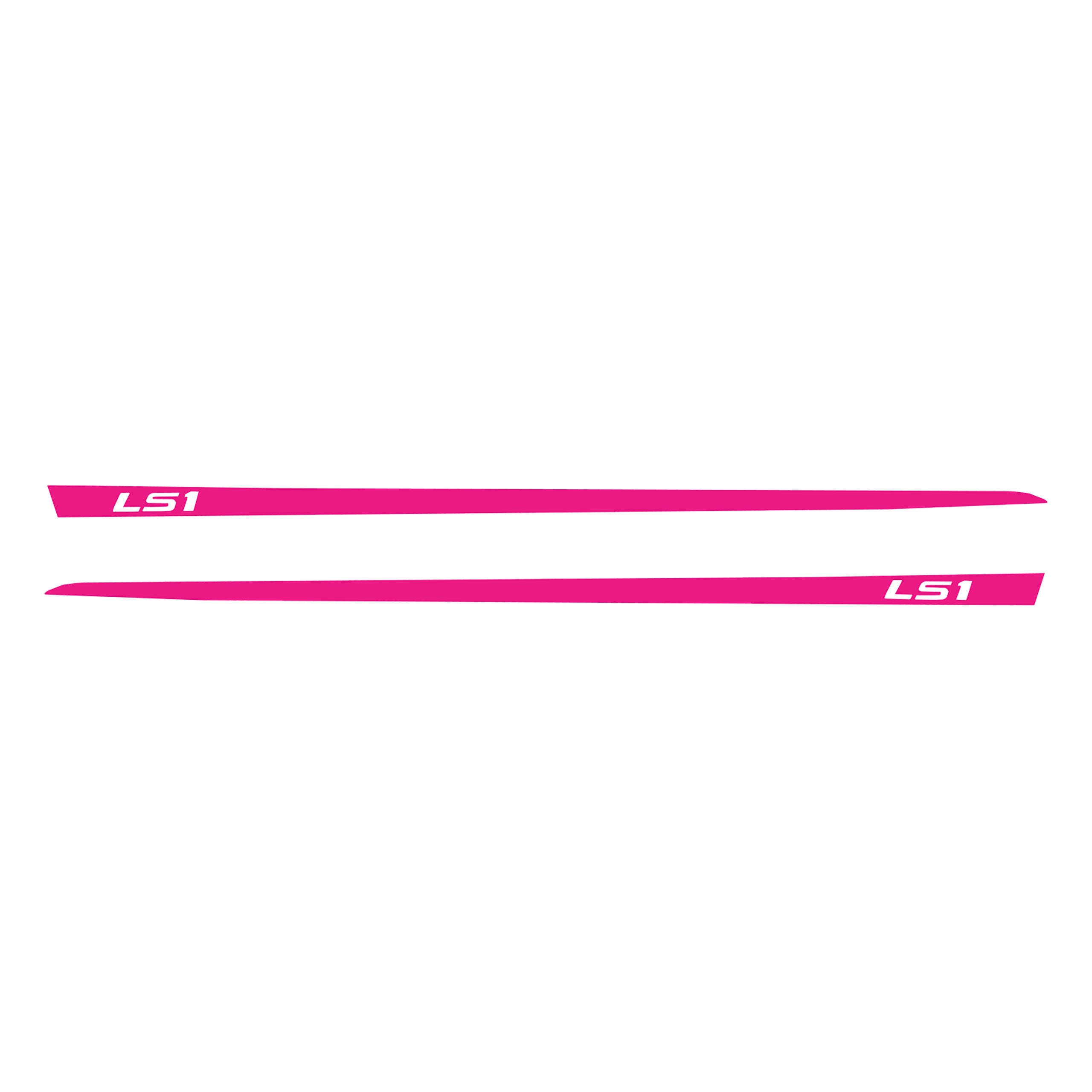 1997-2004 Corvette Hood Stripe Decals - Gloss Pink - LS1 Script ...