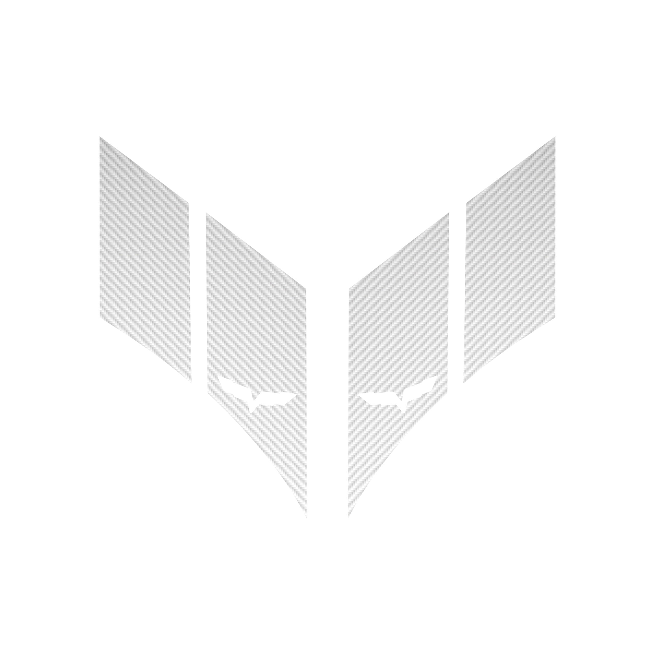 2005-2013 Corvette GS Hash Marks W/ Cutout Both White Carbon Fiber C6 ...