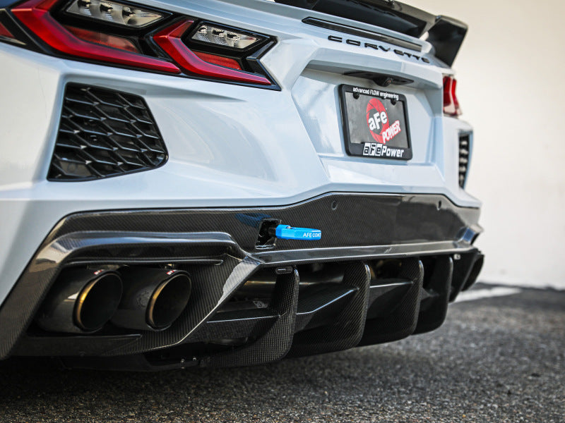 aFe CONTROL Rear Tow Hook Chevrolet Corvette (C8) 20-25 V8-6.2L- Blue