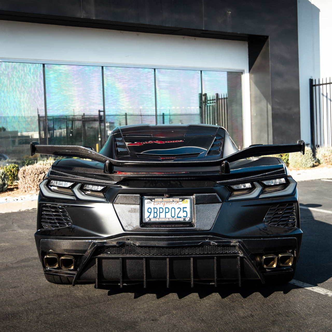 2020-2026 Corvette C8 Type-Z07 Style Rear Spoiler Carbon Fiber 2pc For