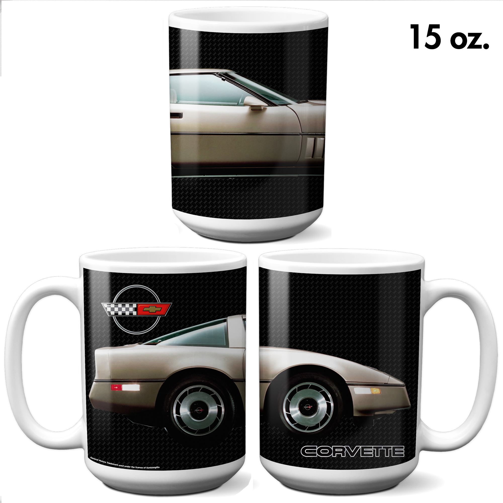 C4 Corvette 15oz Ceramic Mug Gold, Perfect for Corvette Fans, Made in ...