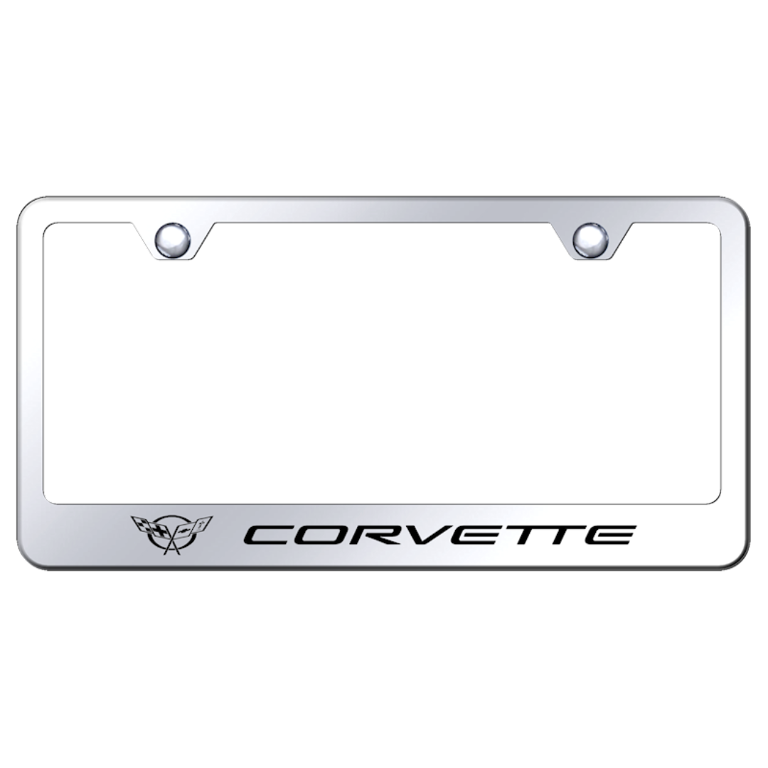 C5 Corvette License Plate Frame - Mirrored | Corvette Store Online