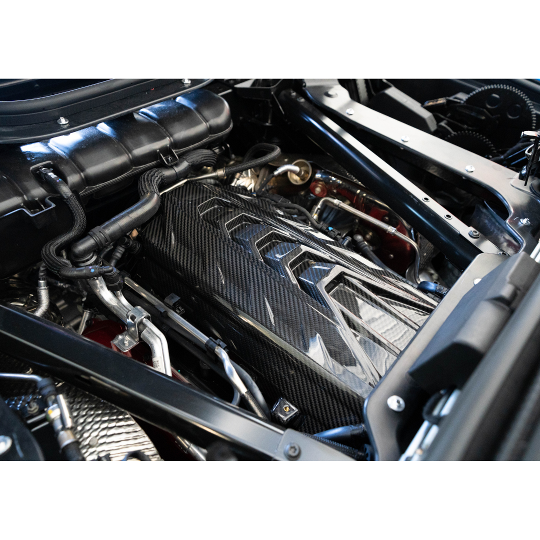 C8 Corvette Stingray Carbon Fiber Engine Cover | Corvette Store Online