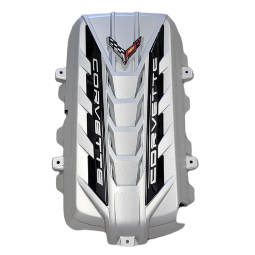 C8 Corvette Silver Flare Engine Cover | Corvette Store Online