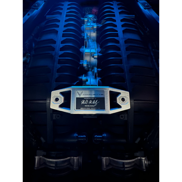 C8 Corvette Z06 Aluminum Engine Builder Plaque | Corvette Store Online