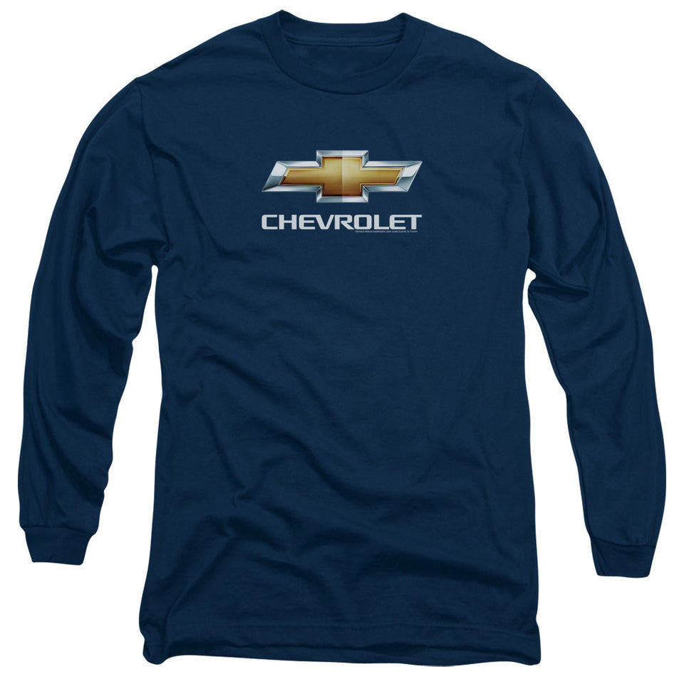 Chevy Bowtie Stacked Long Sleeve - Navy
