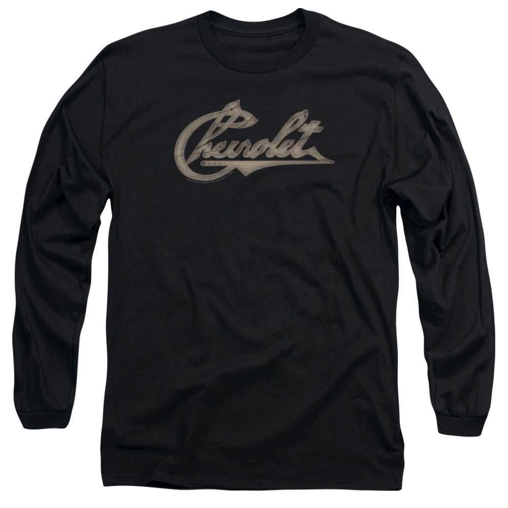 Chevrolet Script-Adult Long Sleeve-Black | Corvette Store Online