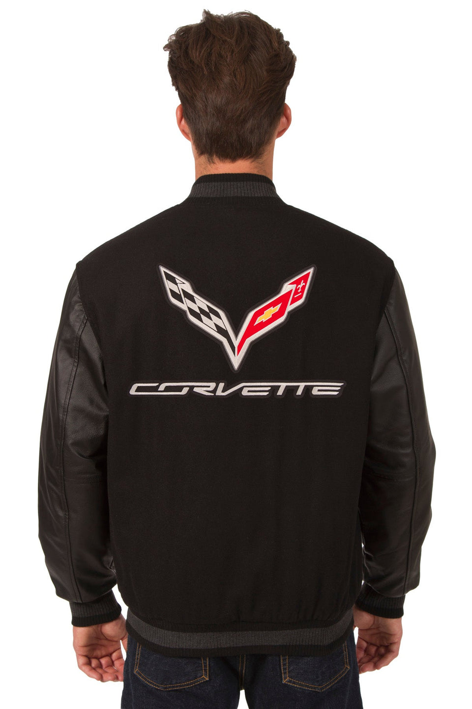 Corvette C7 Reversible Wool and Leather Jacket