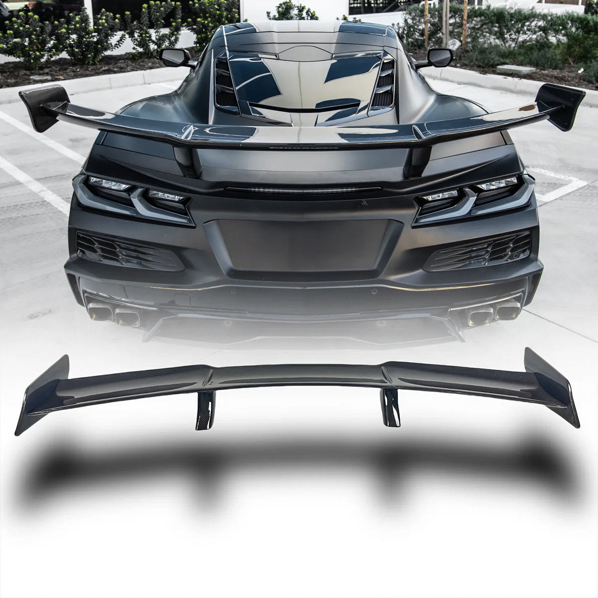 2020-2026 Corvette C8 Type-ZR1 Carbon Fiber 1pc Spoiler For Stingray/Z