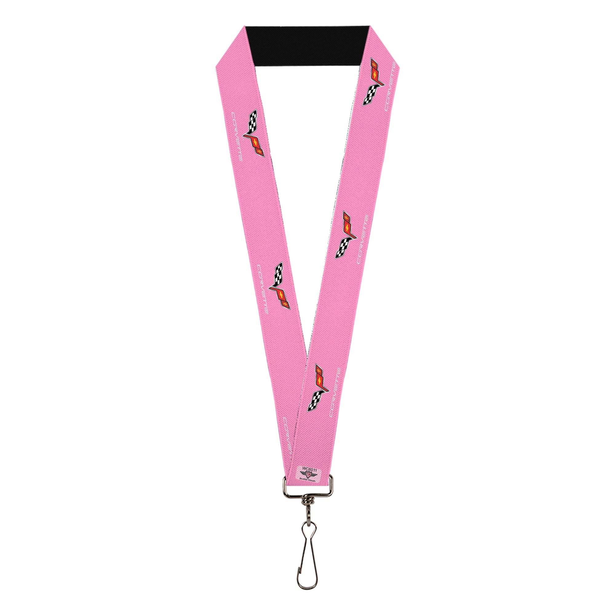 Lanyard - 1.0" - C6 Logo Pink Silver