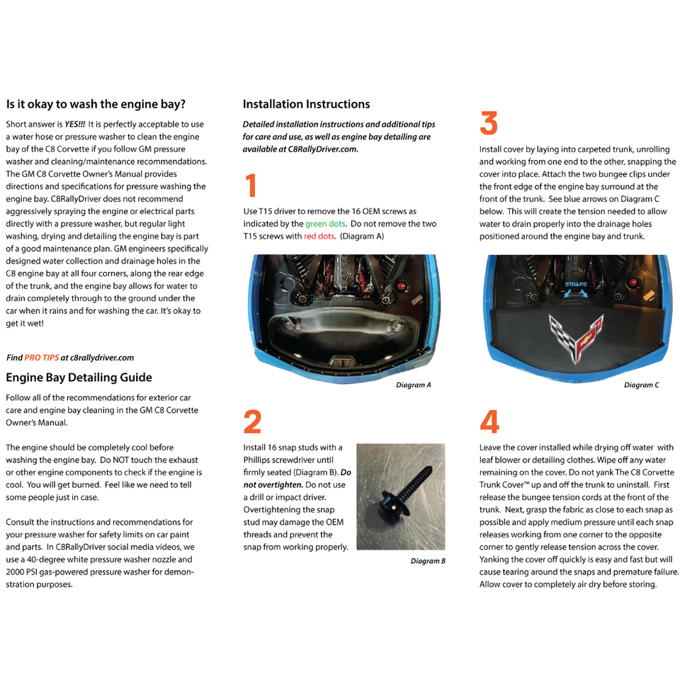 The Original C8 Corvette Trunk Cover | Corvette Store Online