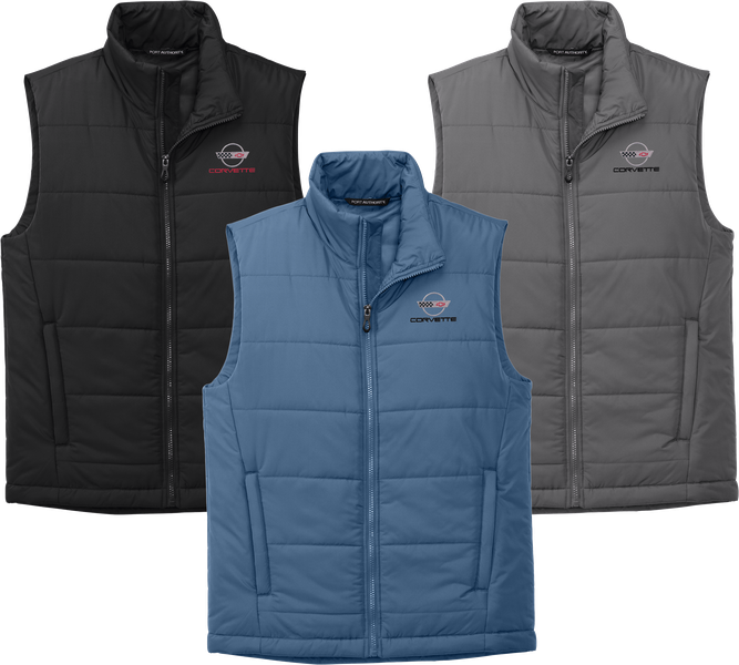 C4 Corvette Embroidered Puffer Vest | Corvette Store Online