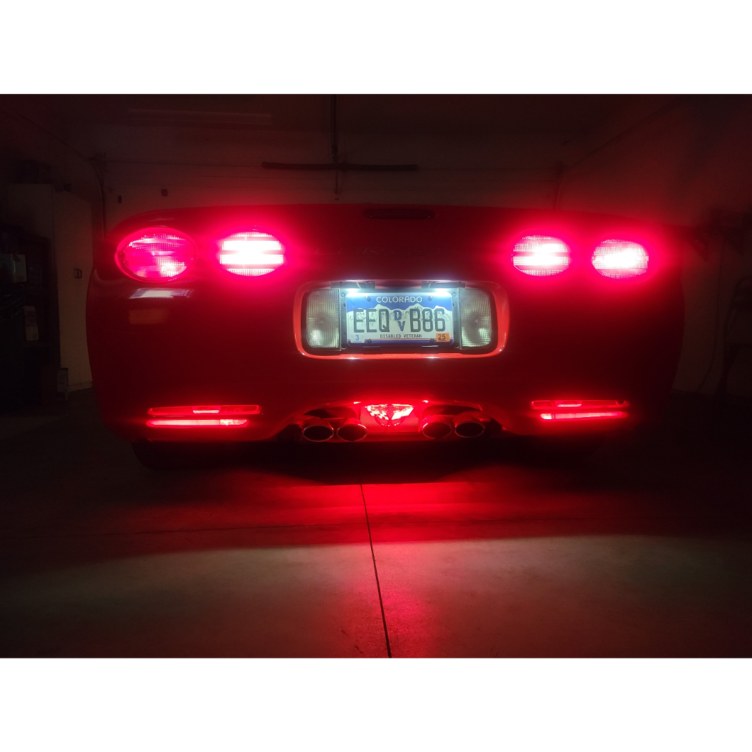 C5 REAR FASCIA LED LIGHTING KIT WITH EXHAUST ENHANCER PLATE LIGHTING ...