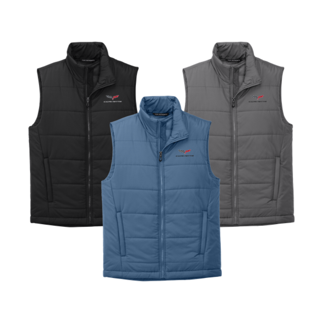 C6 Corvette Embroidered Puffer Vest | Corvette Store Online