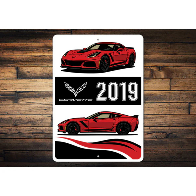 C7 Corvette 2019 Chevrolet Sports Car Sign | CorvetteStoreOnline