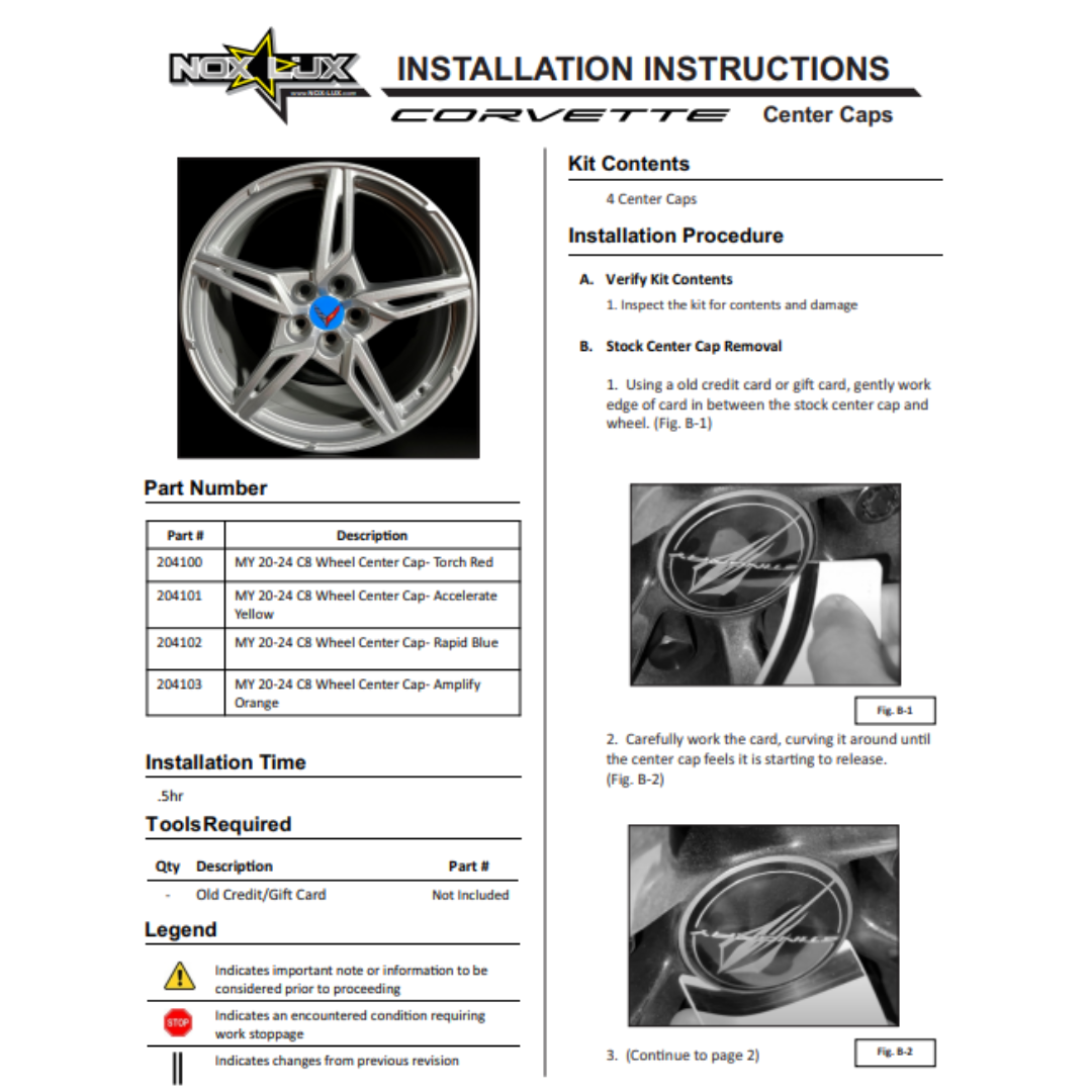 C8 Corvette Color Matched Wheel Center Caps | Corvette Store Online