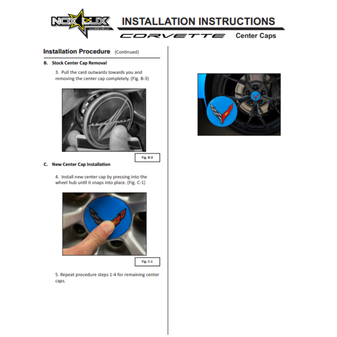 C8 Corvette Color Matched Wheel Center Caps | Corvette Store Online