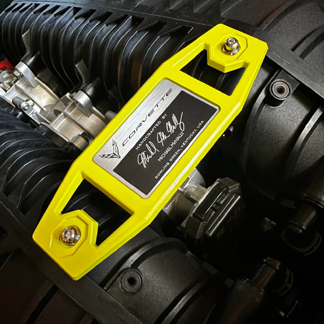 C8 Corvette Z06 Aluminum Engine Builder Plaque | Corvette Store Online