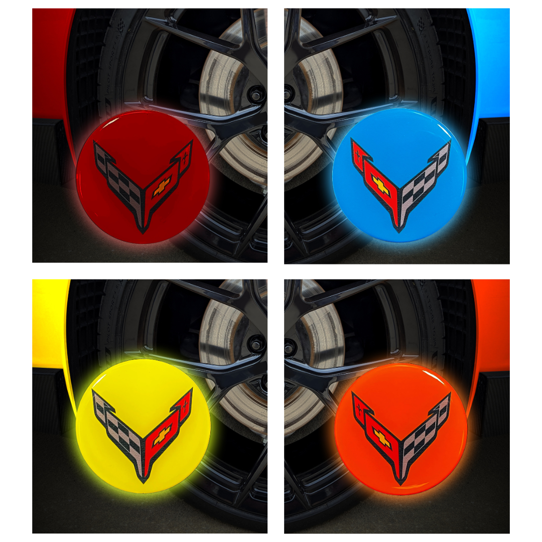 C8 Corvette Color Matched Wheel Center Caps | Corvette Store Online