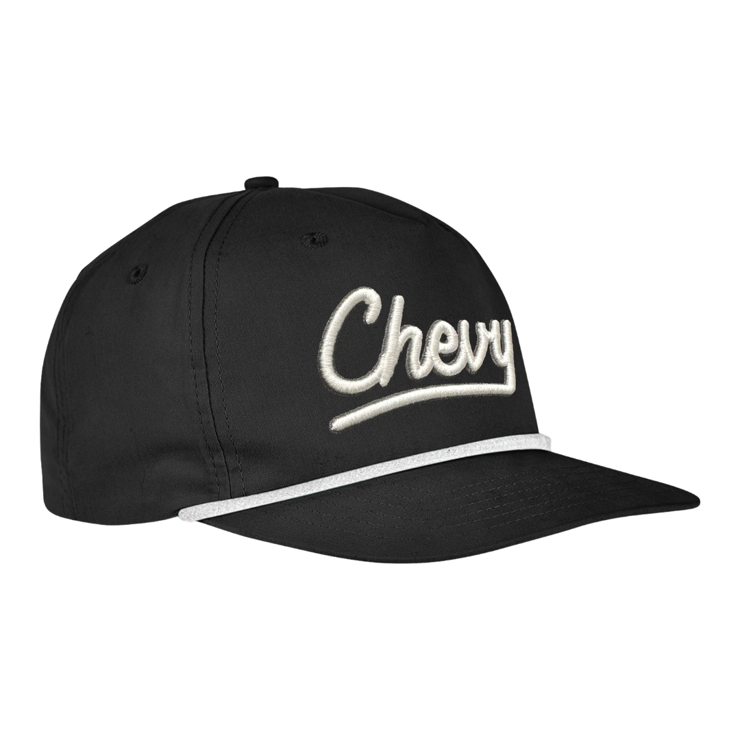 Chevy Script Rope Hat - Black | Corvette Store Online