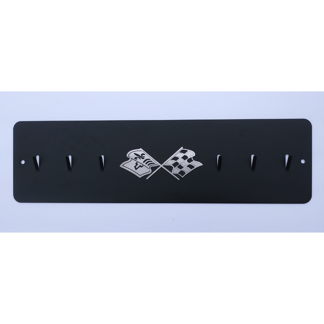 C3 Crossed Flag Corvette Key Rack | Corvette Store Online