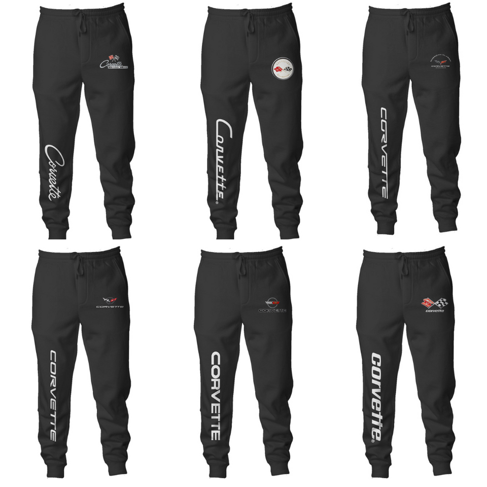 Corvette Men's Fleece Jogger Sweat Pants - Choose Your Generation ...