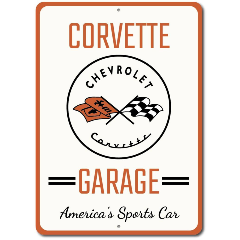 Corvette Garage America's Sports Car Sign | Corvette Store Online
