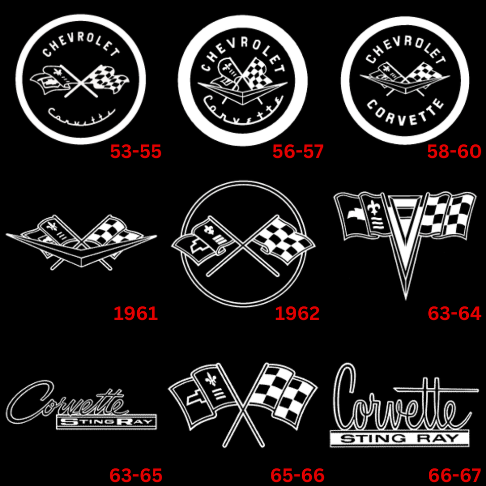 Corvette Logo Domaine Flute Glass Pair | Corvette Store Online