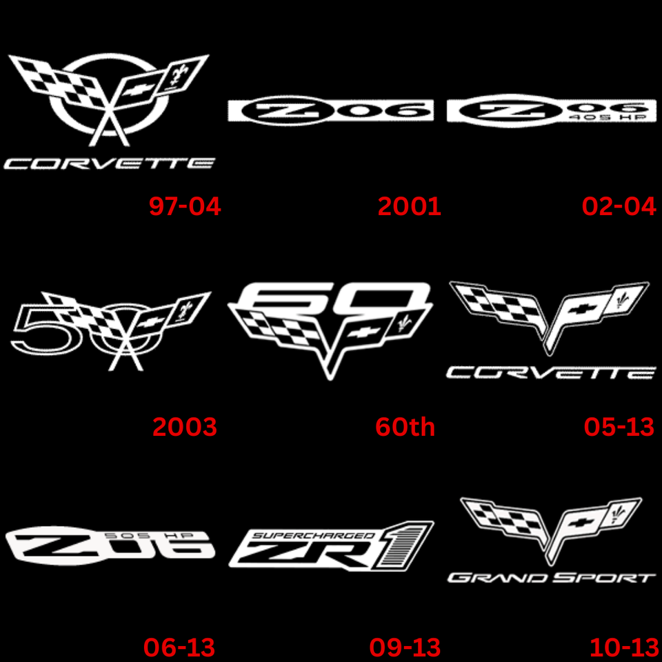 Corvette Logo Domaine Flute Glass Pair | Corvette Store Online