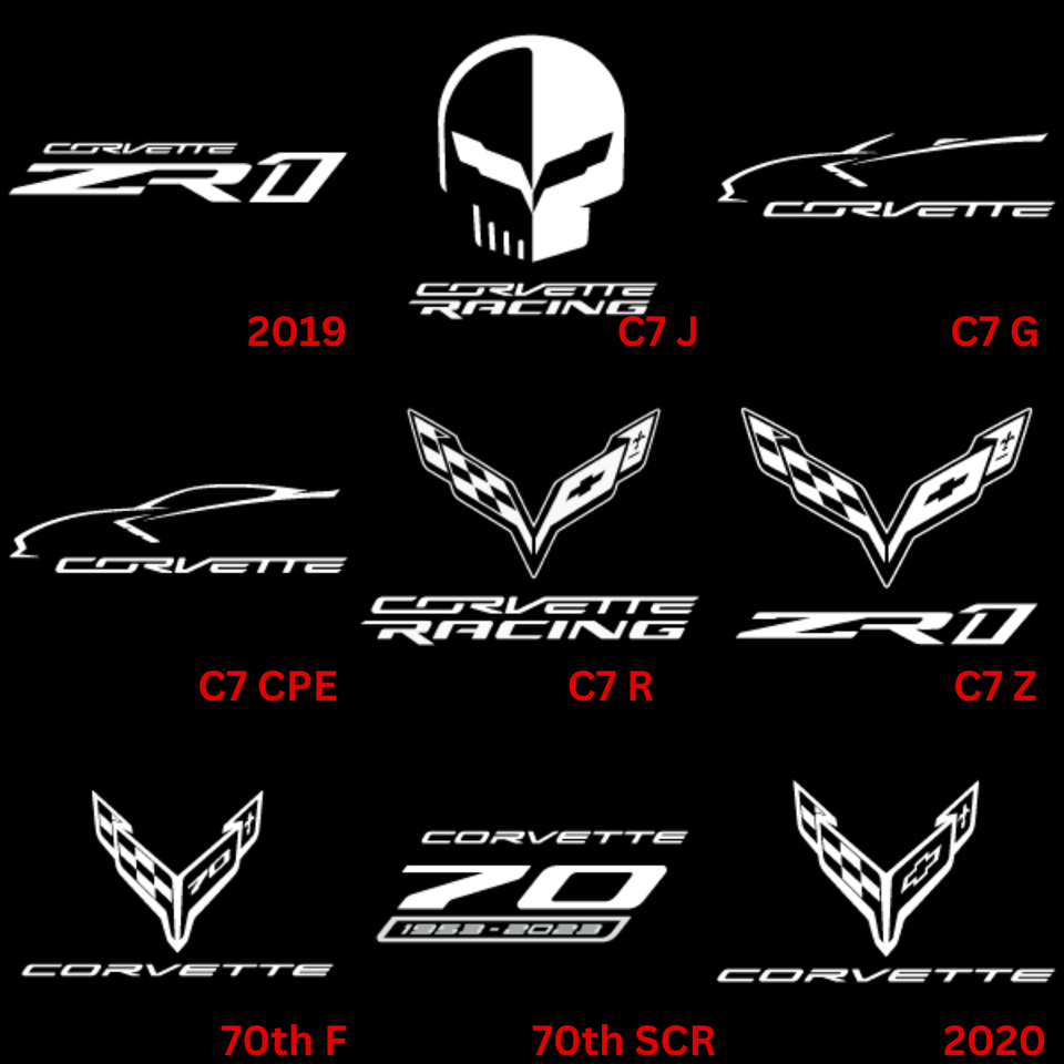 Corvette Logo Domaine Flute Glass Pair | Corvette Store Online