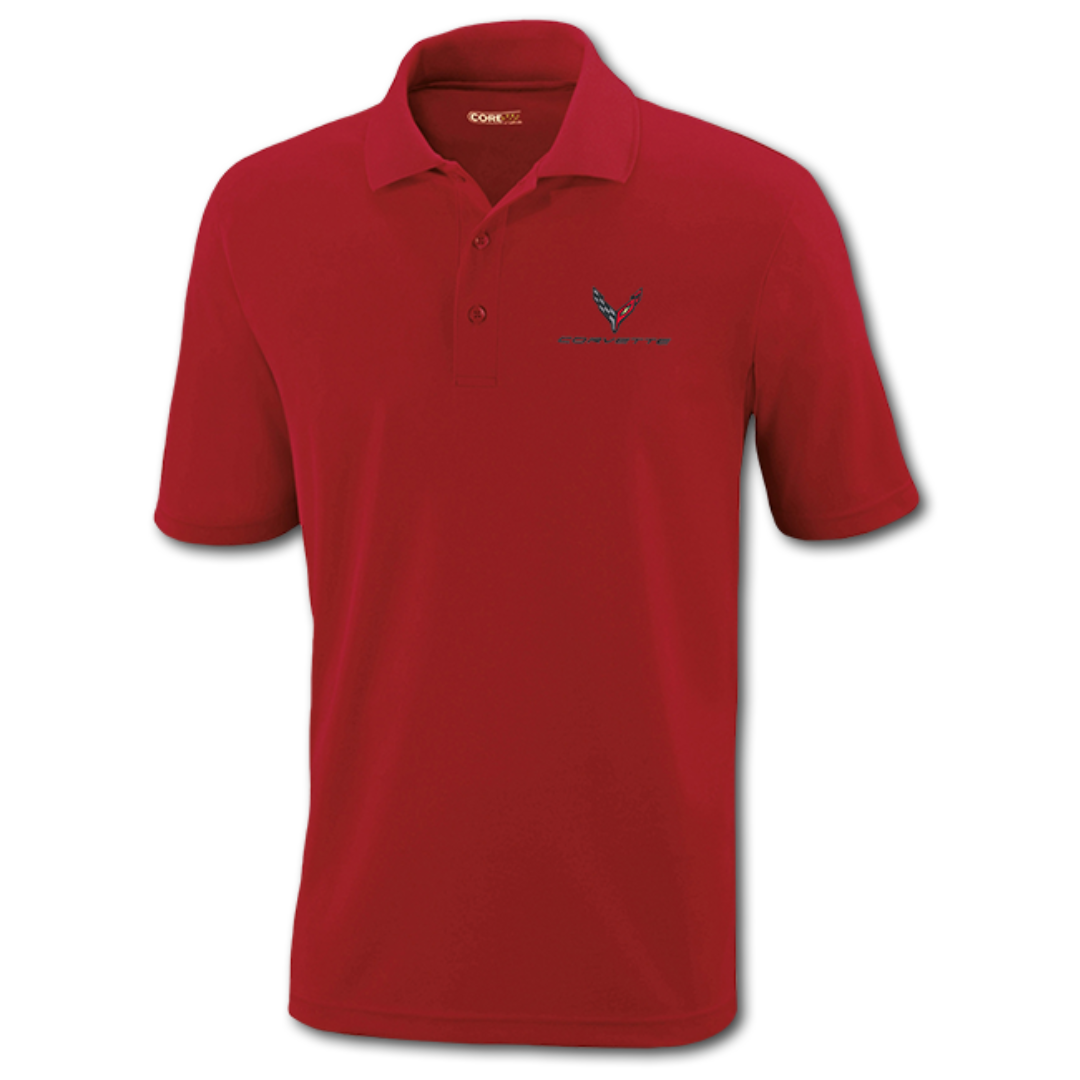 C8 Corvette Next Generation His & Hers Red Core365 Polo Bundle