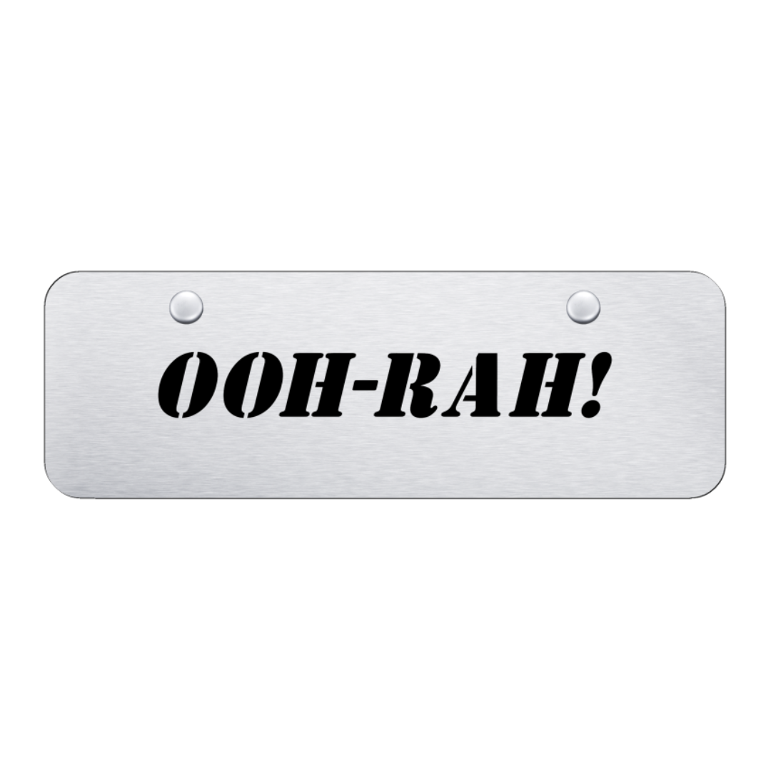 OOH-RAH! Mini Plate - Laser Etched Brushed | Corvette Store Online