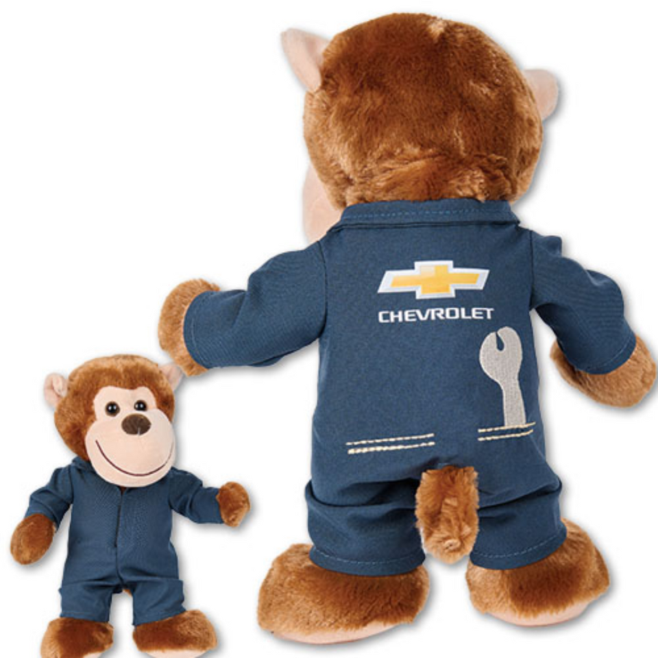 Plush Gold Bowtie Milo Monkey Mechanic – 11" | Corvette Store Online