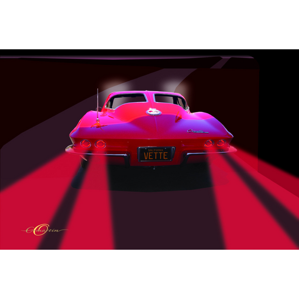 1963 C2 Corvette Artwork Steel Sign | Corvette Store Online