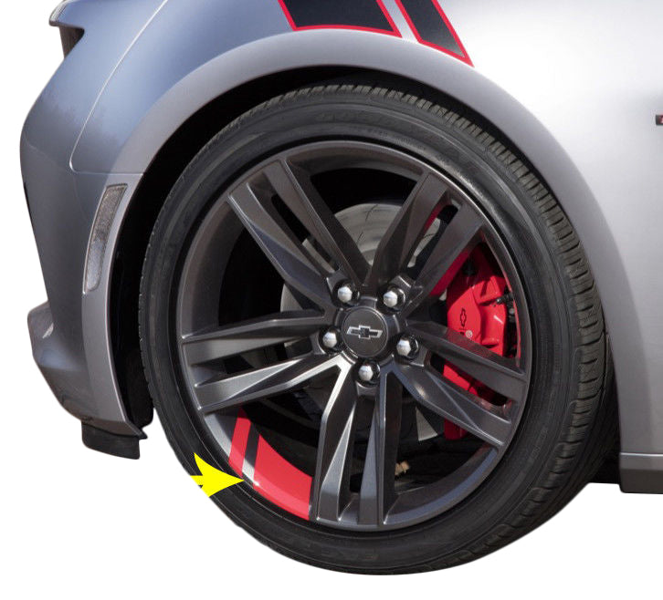 1953-2025 Corvette Vinyl Wheel Hash Mark Decals - Anodized Matte Red ...