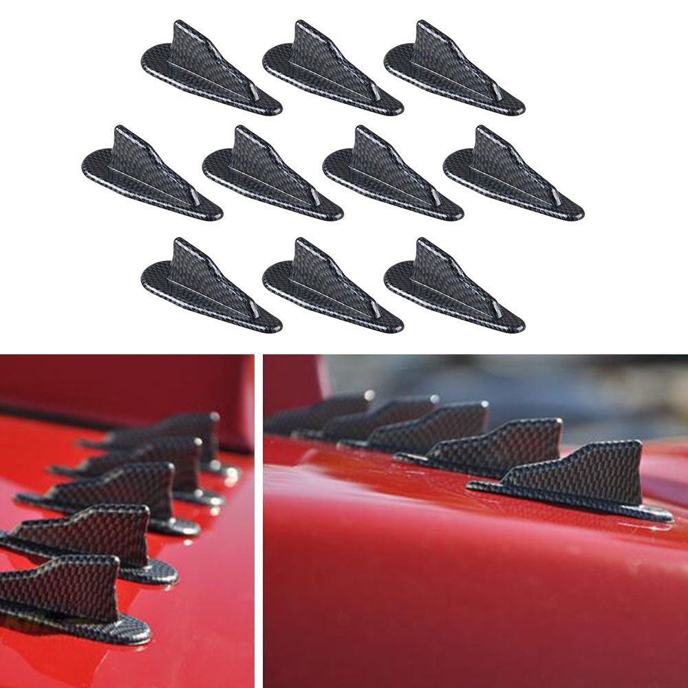 Carbon Fiber Style Air Vortex Shark Fins | Corvette Store Online