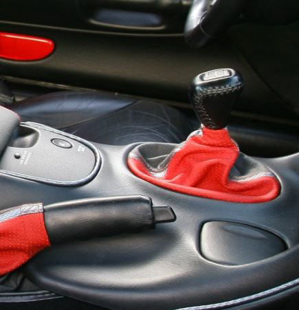 1997-2004 Corvette Perforated Leather Shift Boot - Auto - Mill Yellow W ...